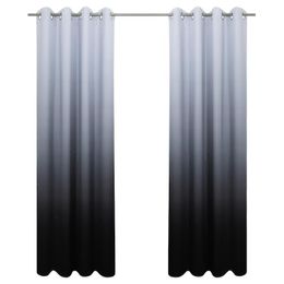 Bruno Banani Verdunkelungsvorhang &raquo;Clemton&laquo; &Ouml;sen 1 Stk. tlg. Verdunkelung, Schutz, Privatsph&auml;re, blickdichter Vorhang grau Polyester, Polyester 225cm, &Ouml;sen, 130cm