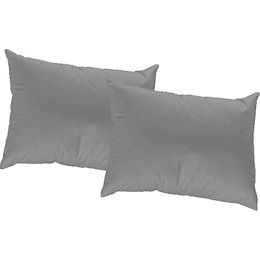 WIRTH Dekokissen &raquo;SUNBONE&laquo; Kissenh&uuml;lle ohne F&uuml;llung, 2 St&uuml;ck schwarz Polyester B/L: 50cm x 50cm, 2 Stk.