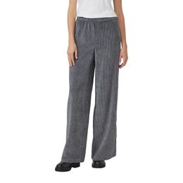 s.Oliver Damen s.Oliver Cordhose mit Elastikbund und Wide Leg grau 38, N-Gr