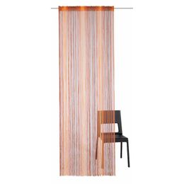 Weckbrodt-Gardinen Fadenvorhang &raquo;Rebecca&laquo; Multifunktionsband 1 Stk. tlg. Fadengardine, Insektenschutz, transparent, k&uuml;rzbar, Store orange Polyester 160cm, 
