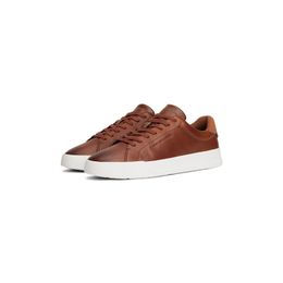 Tommy Hilfiger Herren Sneaker &raquo;TH COURT CORE COGNAC&laquo; , Freizeitschuh, Halbschuh, Schn&uuml;rschuh im coolen Used Look braun 44