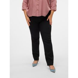 Vero Moda Curve Damen Straight-Jeans &raquo;VMCFLASH MR STRAIGHT J LI140 GA CUR NOOS&laquo; schwarz 50, L&auml;nge 32
