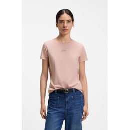 BOSS Orange Damen BOSS Orange T-Shirt &raquo;Elove Embro Premium Damenmode&laquo; mit Rundhals, Slim Fit rosa XL