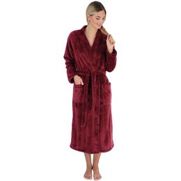 WEWO-Fashion Wewo fashion Damenbademantel &raquo;5000&laquo; 1 Stk. kuschelig weich rot Kunstfaser L L: 120cm
