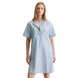 Marc O'Polo Marc O'polo Denim Damen Marc O'Polo DENIM Hemdblusenkleid Seitennahttaschen gestreift, A-Shape blau S, N-Gr