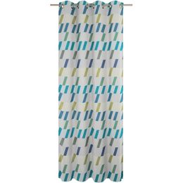 WIRTH Vorhang &raquo;Bray&laquo; &Ouml;sen 1 Stk. tlg. blau Jacquard, Baumwolle, Polyester 225cm, &Ouml;sen, 132cm