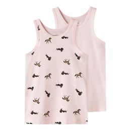 name it Kinder Unterhemd &raquo;NMFTANK TOP 2P BALLERINA HORSE NOOS&laquo; Packung, 2 Stk. rosa 92, 2 Stk., N-Gr