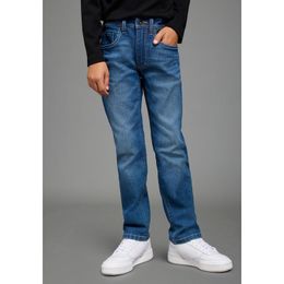 H.I.S. H.I.S Jungen Relax-fit-Jeans &raquo;Stretchjeans in gerader Form f&uuml;r Jungen&laquo; F&uuml;r TEENS. Gerade Jeans in authentischer Waschung 140, N-Gr