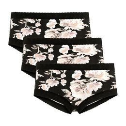 Jockey Damen Slip &raquo;Soft Stretch Lace&laquo; florales Muster, dehnbare Spitze schwarz XXL