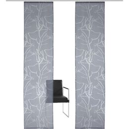 OTTO home Schiebegardine &raquo;Anna&laquo; Klettband 1 Stk. tlg. Inkl. Befestigungszubeh&ouml;r, Breite: 57 cm grau Ausbrenner, Polyester, Viskose 145cm, Klettband, 