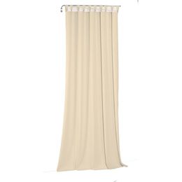 WIRTH Vorhang &raquo;Newbury&laquo; Schlaufen 1 Stk. tlg. beige Jacquard, Baumwolle, Polyester 125cm, Schlaufen, 65cm
