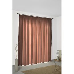 WIRTH Vorhang &raquo;SUNBONE&laquo; Kr&auml;uselband 1 Stk. tlg. braun Polyester 145cm, Kr&auml;uselband, 132cm