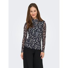 Only Damen Only Langarmshirt &raquo;ONLERICA LIFE MESH L/S TOP JRS NOOS&laquo; Kunstfaser mit Stretch, regular fit grau S