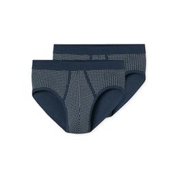 Schiesser Herren Slip &raquo;Original Classics&laquo; 2er-Pack, mit kontrastfarbenem Karomuster blau 7