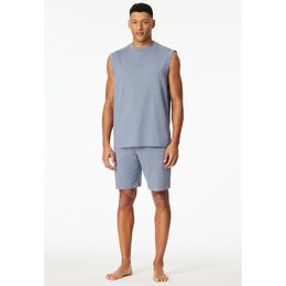 Schiesser Herren Shorty &raquo;Modern Nightwear&laquo; 2 mit Rundhalsausschnitt und &auml;rmellos, leichter Oversize-Fit 58