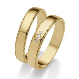 Firetti Unisex Trauring &raquo;Schmuck Geschenk Gold 375 Hochzeit Ehering "LIEBE"&laquo; Made in Germany, wahlweise mit oder ohne Brillanten gold 52, ohne 