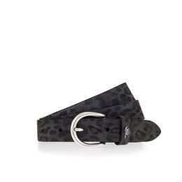 Mustang Damen Mustang Lederg&uuml;rtel &raquo;"Lauren"&laquo; 1 Stk. mit Animal-Print, 2,5 cm breit, Made in Metzingen grau 95