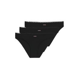 Hugo Underwear Damen HUGO Underwear Slip &raquo;TRIPLET MICRO&laquo; 3 Stk. mit Spitzenbesatz schwarz XL, 3 Stk.