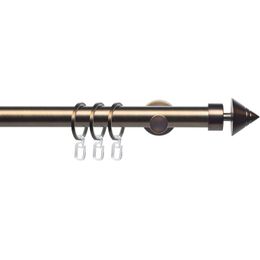 Liedeco Gardinenstange &raquo;CELKEGEL01SG1L&laquo; &Oslash; 25 mm 1 l&auml;ufig-l&auml;ufig Fixma&szlig; 1-l&auml;ufig im Fixma&szlig; &Oslash; 25 mm braun Metall B/L: 120cm &Oslash; 25mm, 1 l&auml;ufig