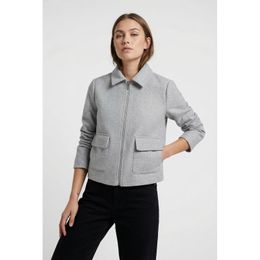 Only Damen Only Kurzjacke &raquo;ONLVELA ZIP SHORT JACKET OTW&laquo; grau XS