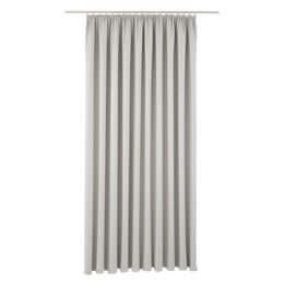 OTTO home Verdunkelungsvorhang &raquo;Solana&laquo; Kr&auml;uselband 1 Stk. tlg. Breite 280 cm, &Uuml;berbreite, einfarbig, Raumteiler grau Polyester 225cm, Kr&auml;uselband, 