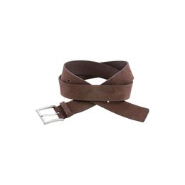 Hugo Herren Hugo Lederg&uuml;rtel &raquo;Mirto_Sz35&laquo; aus Veloursleder mit Logo-Gravur auf der Dornschlie&szlig;e braun 80