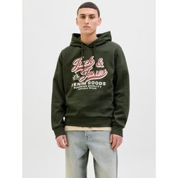 Jack & Jones Jack & Jones Herren Kapuzensweatshirt &raquo;JJELOGO SWEAT HOOD 2 COL 25/26 NOOS&laquo;, mit stylischem Print bunt XS
