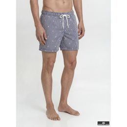 Jack & Jones Jack & Jones Herren Badeshorts &raquo;JPSTMAUI BREEZE MINI STRIPE SWIM SRT SN&laquo; Kunstfaser, normal geschnitten blau XXL, N-Gr