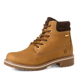 Tamaris Damen Winterboots , Blockabsatz, Schn&uuml;rstiefelette mit DUO-TEX Ausstattung braun 37