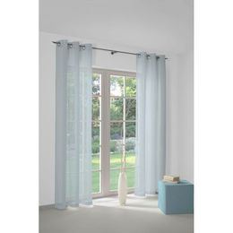 WIRTH Vorhang &raquo;Sunday&laquo; &Ouml;sen 1 Stk. tlg. nach Ma&szlig; blau Jacquard, Baumwolle, Polyester 145cm, &Ouml;sen, 141cm