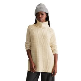 Marc O'Polo Marc O'polo Denim Damen Marc O'Polo DENIM Rollkragenpullover relaxedfit, aus Organic Cotton-Mix, mit l&auml;ssiger Waffel-Struktur beige M