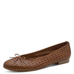 Tamaris Damen Ballerina Blockabsatz, Schlupfschuh, Businesschuh mit Touch It-Ausstattung braun 37 (4,5)