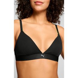 Puma Damen Puma Bralette &raquo;Puma WOMEN COTTON TRIANGLE BRALETTE 1P&laquo; herausnehmbare gepolsterte Cups f&uuml;r anpassungsf&auml;higen Look schwarz XXL, N-Gr