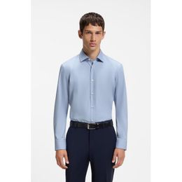 Hugo Herren Hugo Langarmhemd &raquo;Kenno&laquo; Slim-Fit Hemd aus b&uuml;gelleichter Baumwoll-Popeline blau 39, N-Gr