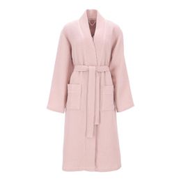 Vossen Bademantel &raquo;Siam, ideal f&uuml;r Sauna & Spa, Hotelbademantel, Morgenmantel&laquo; 1 Stk. Waffelpique rosa Baumwoll-Mix S/M L: 120cm