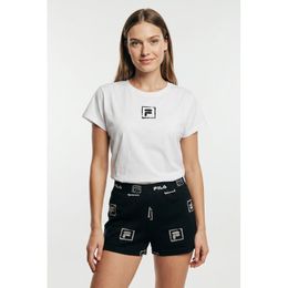 Fila Damen Shorty &raquo;WOMAN JERSEY PYJAMAS&laquo; 2 tlg. mit auff&auml;lligem Logodruck, Rundhalsausschnitt schwarz-wei&szlig; XL