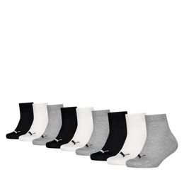 Puma Herren Puma Kurzsocken &raquo;Puma KIDS PLAIN QUARTER 9P ECOM&laquo; 9 Paar, mit rutschfestem Bund schwarz-wei&szlig; 39-42