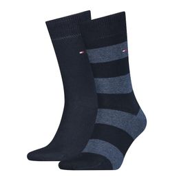 Tommy Hilfiger Herren Socken &raquo;TH MEN RUGBY SOCK 2P&laquo; 2 Paar, 2 Paar tlg. mit Rippenstrickb&uuml;ndchen, atmungsaktiv 43-46