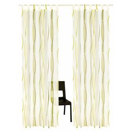 OTTO home Gardine &raquo;DIMONA&laquo; Schlaufen 2 Stk. tlg. 2-er Set, Voile, Polyester, Wellen beige Voile, Polyester 145cm, Schlaufen, 140cm