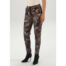 Aniston Selected Damen Aniston SELECTED Schlupfhose aus festerer Jerseyqualit&auml;t mit Stretch braun 36, N-Gr