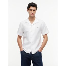 Tommy Hilfiger Herren Kurzarmhemd &raquo;LINEN BLEND SOLID SS RF SHT&laquo; wei&szlig; L (52), N-Gr
