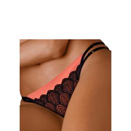 Lascana Damen Lascana String &raquo;Belinda&laquo; aus sch&ouml;ner Satinware kombiniert mit Spitze schwarz 36/38