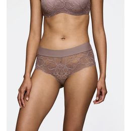 Triumph Damen Slip &raquo;Body Make-Up Illusion Lace&laquo; florale Stretch-Spitze, glatter Bund, Mikrofaser, nahtlos grau 40