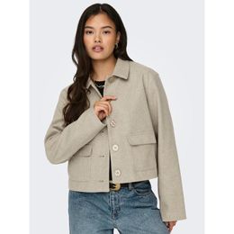 Jacqueline de Yong Jdy Damen JDY Kurzjacke &raquo;JDYCALLIE LIFE SHORT JACKET OTW HAB NOOS&laquo; Kunstfaser beige XL