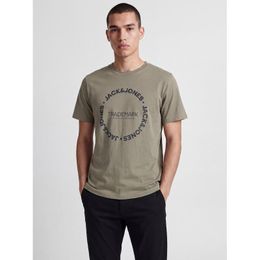 Jack & Jones Jack & Jones Herren T-Shirt &raquo;JJBENSON TEE SS CREW NECK&laquo; Baumwolle, regular fit gr&uuml;n L