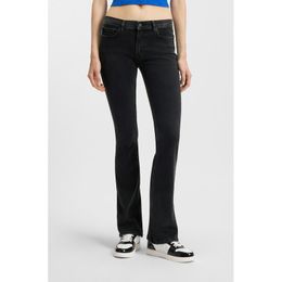 Hugo Damen Hugo Bootcut-Jeans &raquo;Getti&laquo; Ausgestelltes Bein, elastisches Denim schwarz 30, L&auml;nge 32