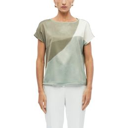s.Oliver BLACK LABEL Damen s.Oliver BLACK LABEL Kurzarmshirt Sommershirt mit grafischem Muster 44