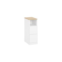 sobuy Nachttisch mit 2 Schubladen Wei&szlig; 35x19,99x59,99cm Modern