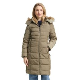 Tom Tailor Damen Tom Tailor Steppmantel mit Kapuze beige 3XL