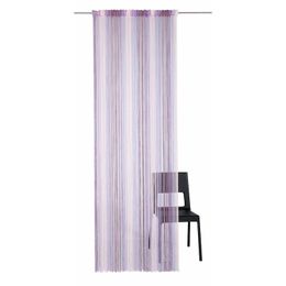 Weckbrodt-Gardinen Fadenvorhang &raquo;Rebecca&laquo; Multifunktionsband 1 Stk. tlg. Fadengardine, Insektenschutz, transparent, k&uuml;rzbar, Store lila Polyester 160cm, 